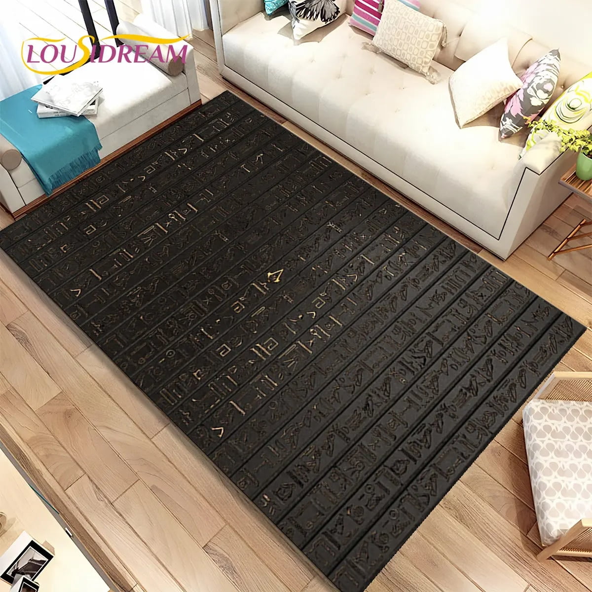 Large Rug Egyptian Mythology Pharaoh Hieroglyphics Area Rug Carpet for ...