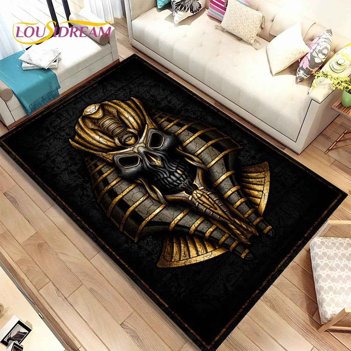 Large Rug Egyptian Mythology Pharaoh Hieroglyphics Area Rug Carpet for ...