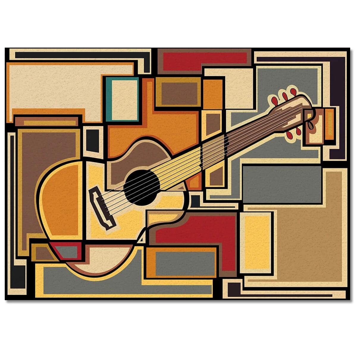 Large Rug Electric guitar piano notes Carpet for home living room ...