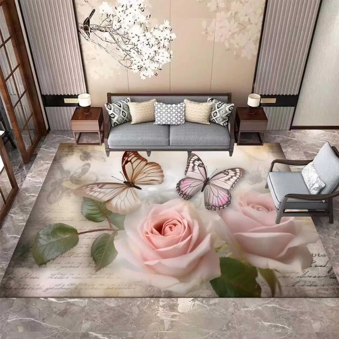 Large Rug Fashion Modern Carpet Fresh Flowers 3D Printed Carpet s for ...