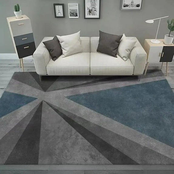 Large Rug Light Luxury Modern Decor Carpet for Living Room Grey Lounge ...