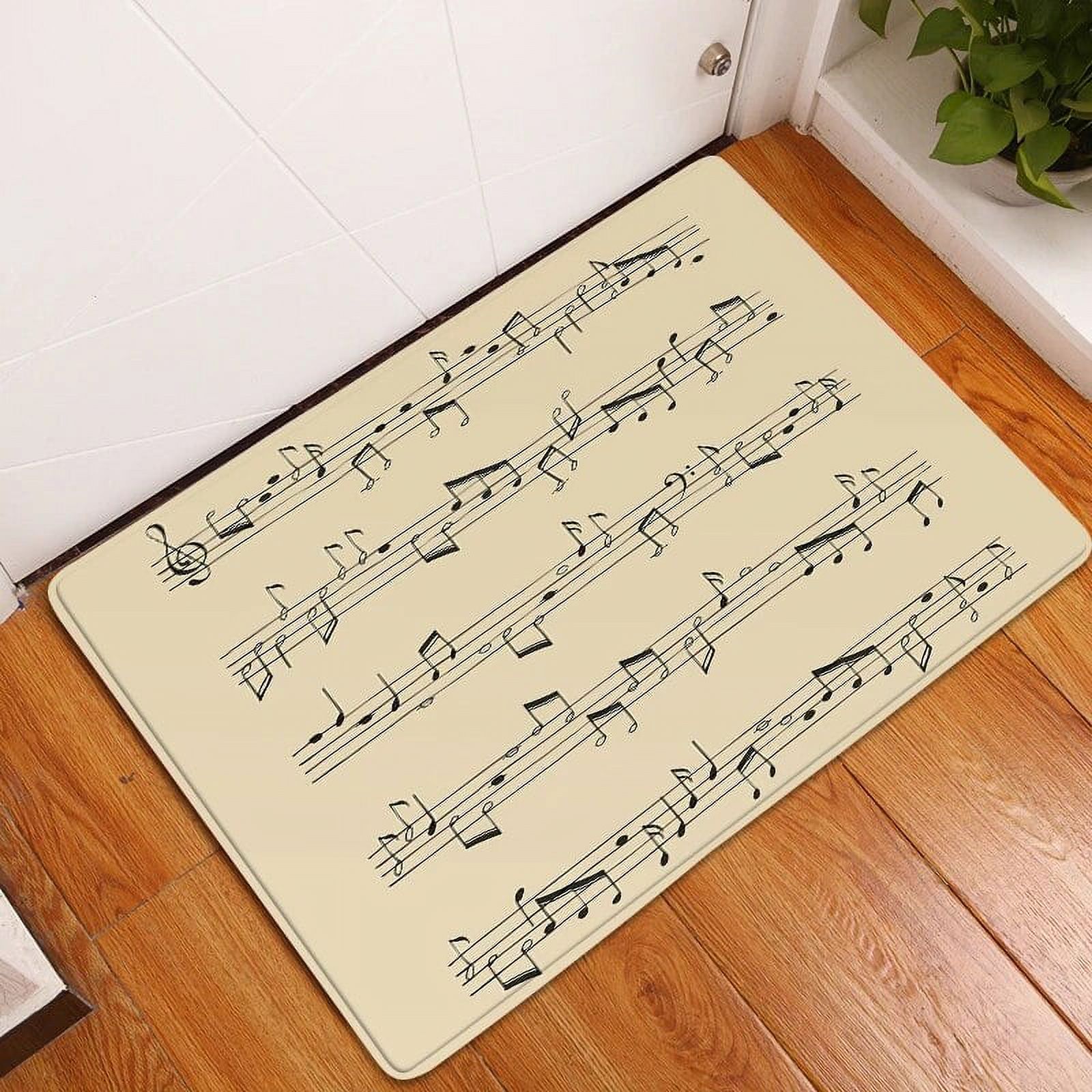 Large Rug Music notes floor mats colored non slip door areas Carpet s ...