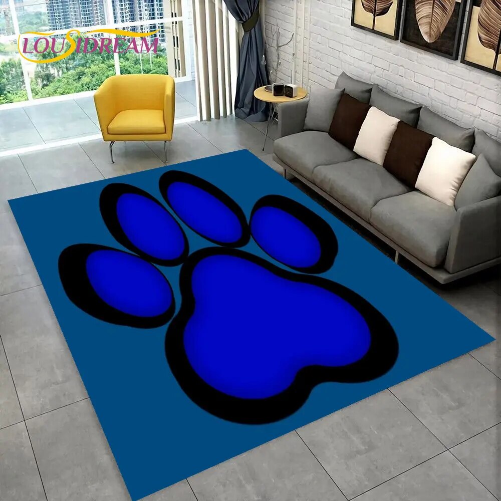 Large Rug Pets Footprint Sole Series 3D Area Rug Large Carpet Rug for ...