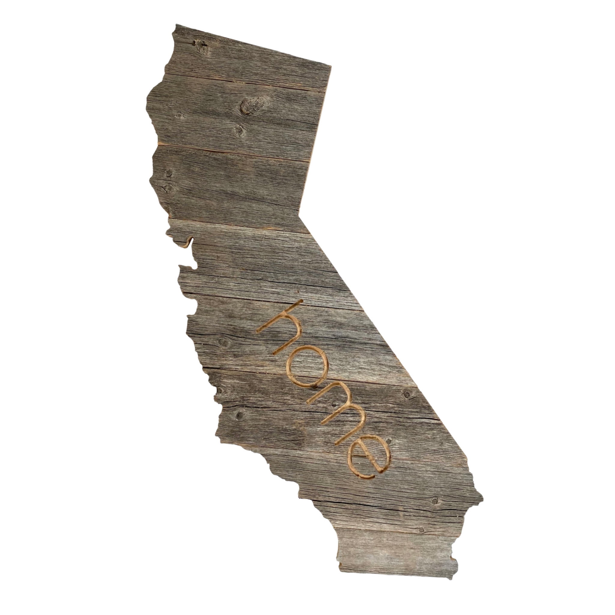 Large Rustic Farmhouse California Home State Reclaimed Wood Wall Sign ...