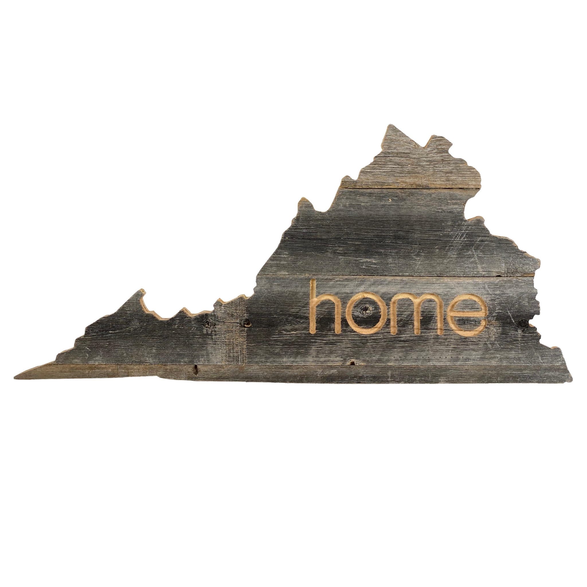 Large Rustic Farmhouse Virginia Home State Reclaimed Wood Wall Sign ...