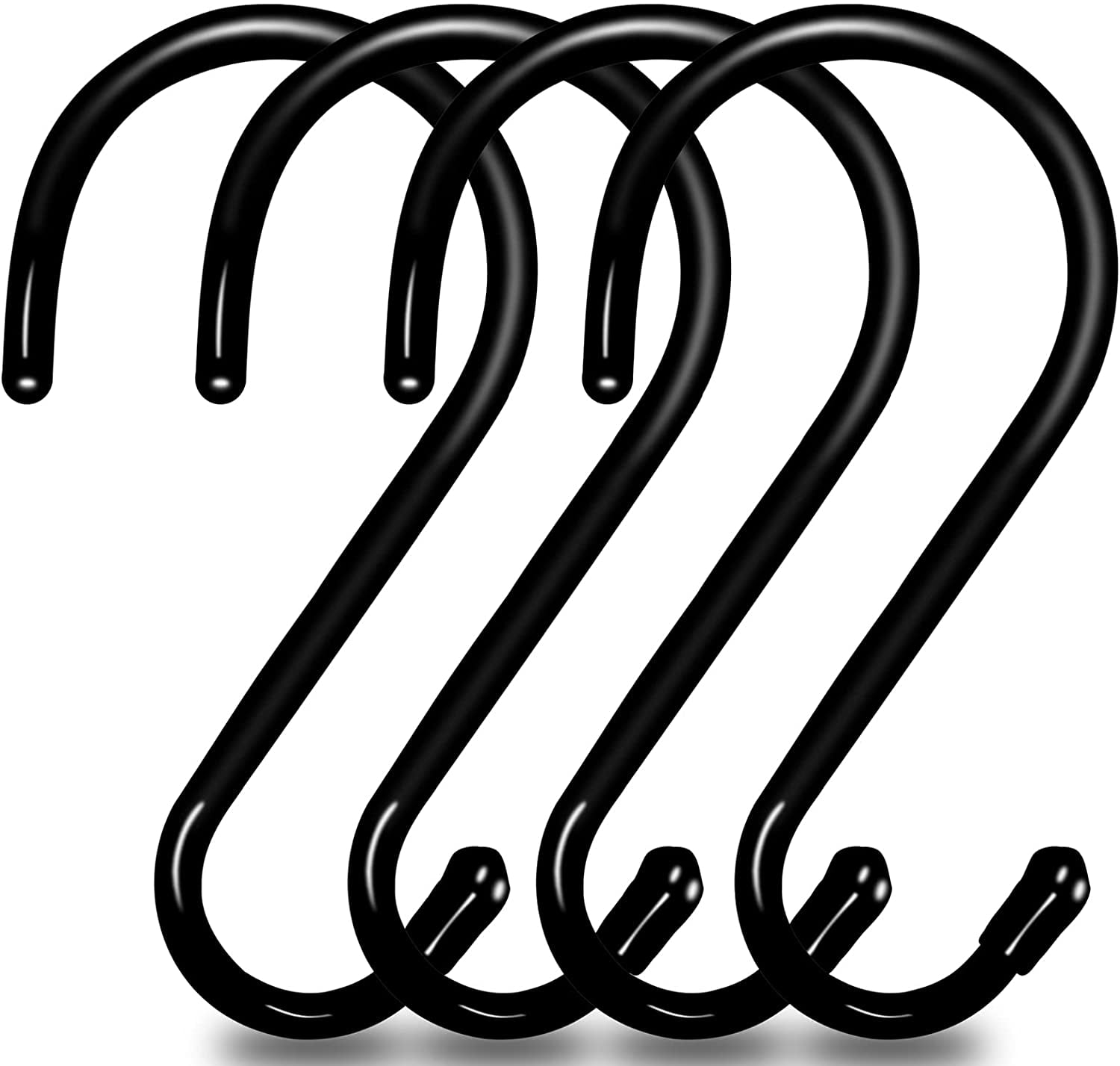 Ziediop Heavy Duty S Hooks 6 Inch Vinyl Coated for Hanging Pots Pans ...