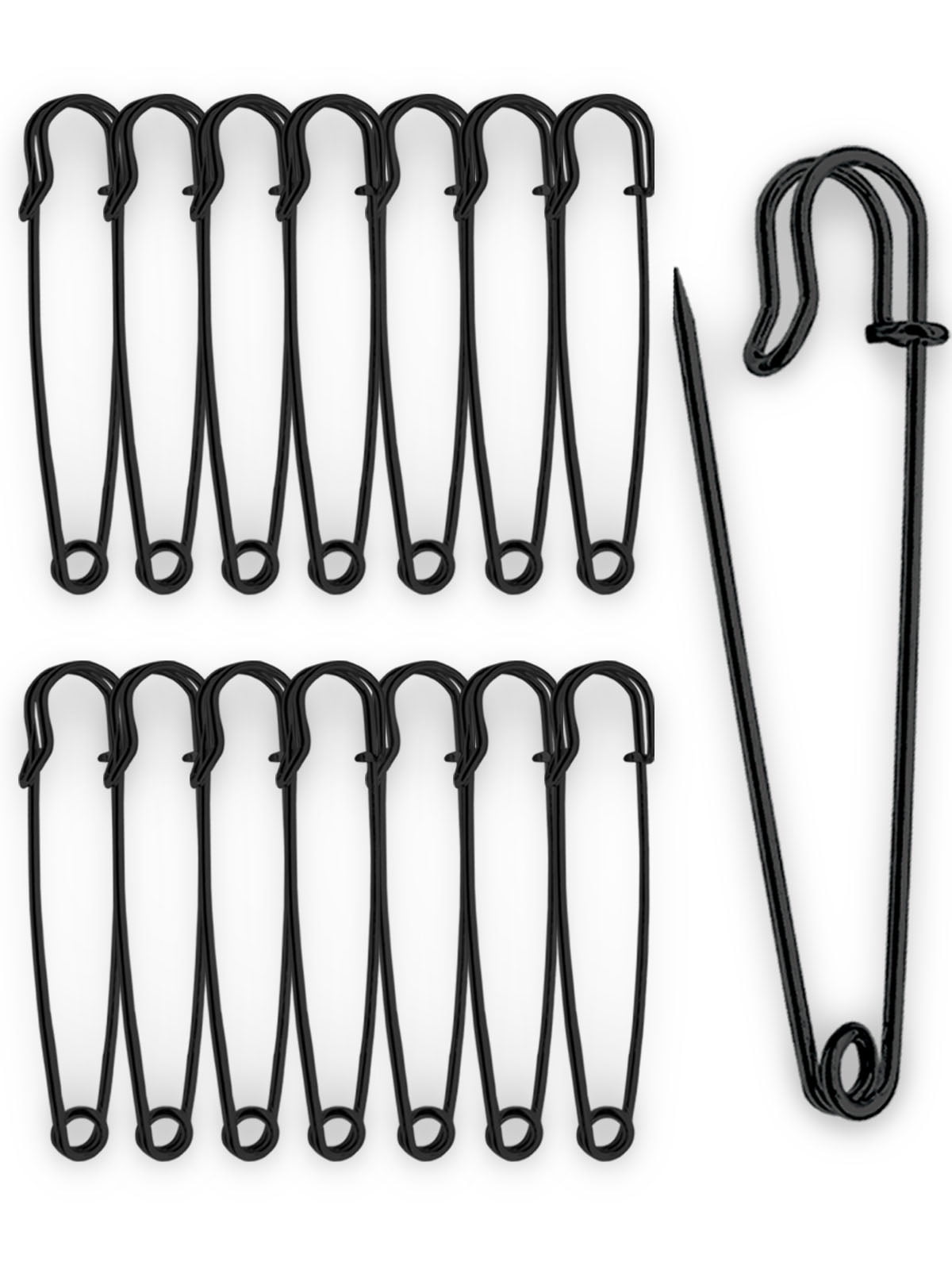Large Safety Pins,24Pcs 2.17" Heavy Duty Steel Safety Pins for Clothes ...