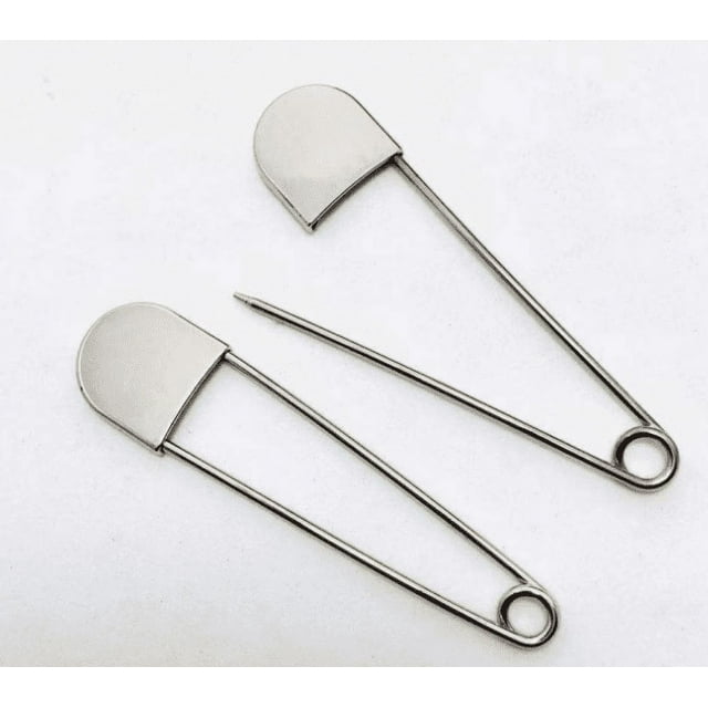 Large Safety Pins, 3inch Safety Pins, 2PCS Stainless Steel Safety Pins ...