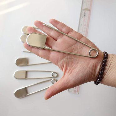 12pcs Large Safety Pins, 4in Stainless Steel Sturdy Clothes Pins Heavy ...