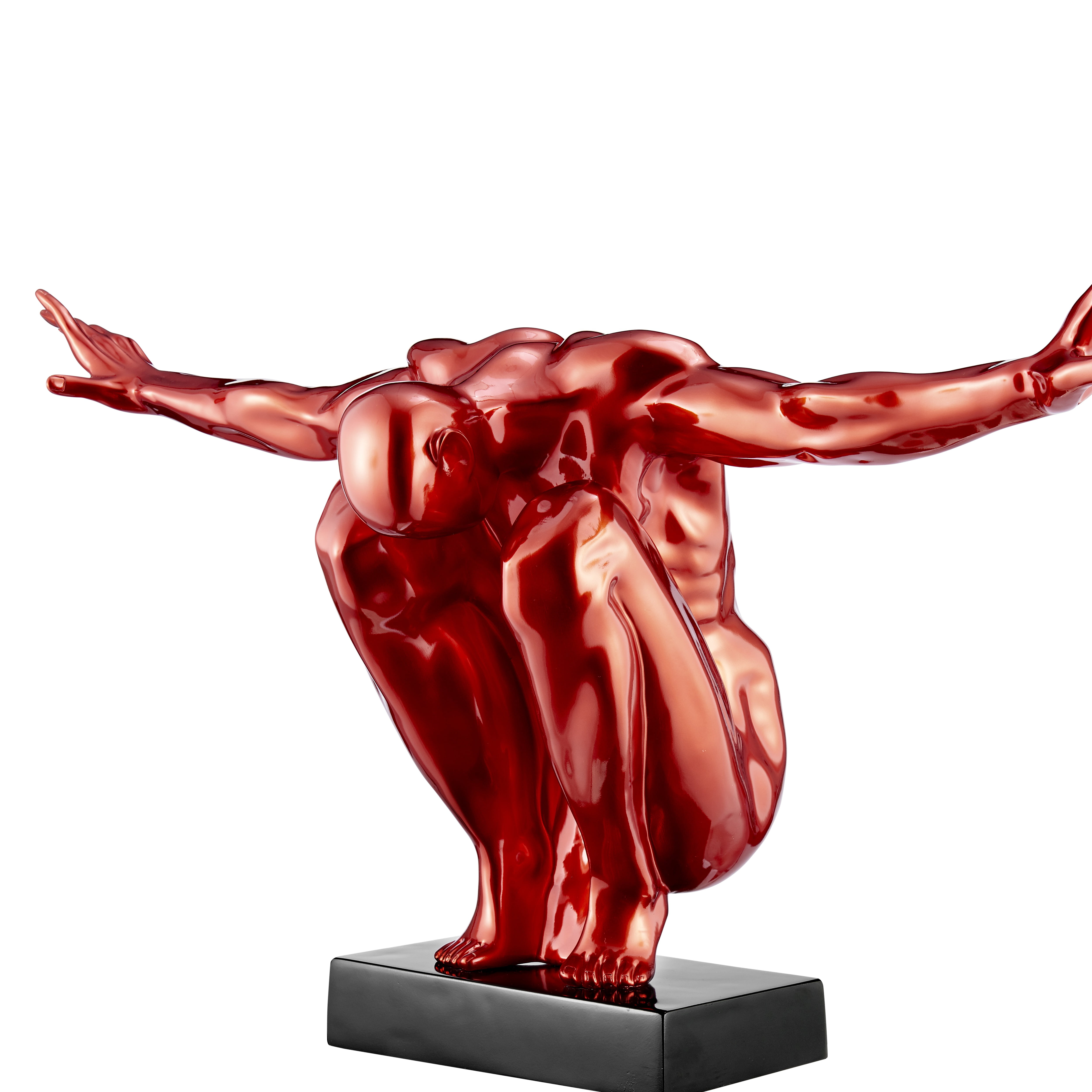 Large Saluting Man Sculpture // Metallic Red - Walmart.com