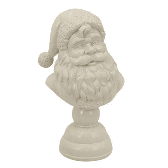 Large Santa Bust Christmas Decoration, 10.8" Realistic Resin Santa ...