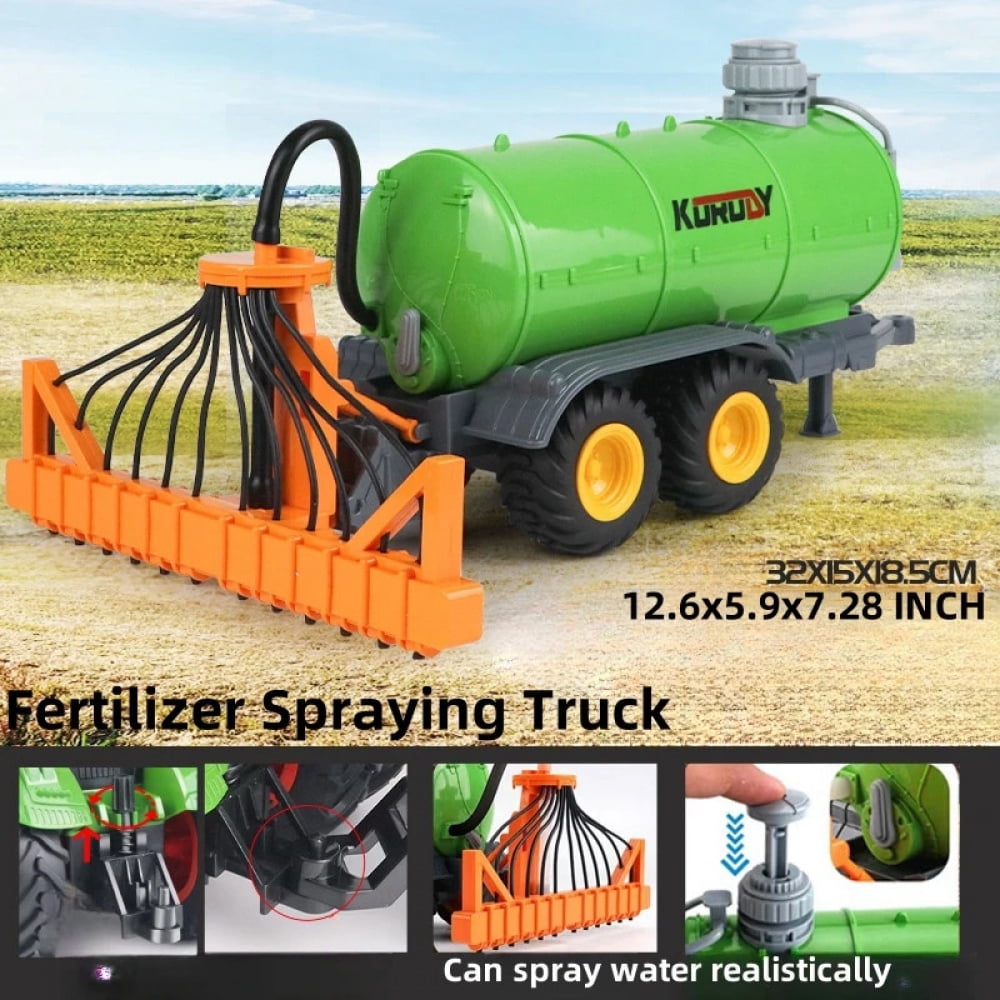 Large Scale Tractor toys DIY Farmer Car Playset Toy Transport Trailer ...