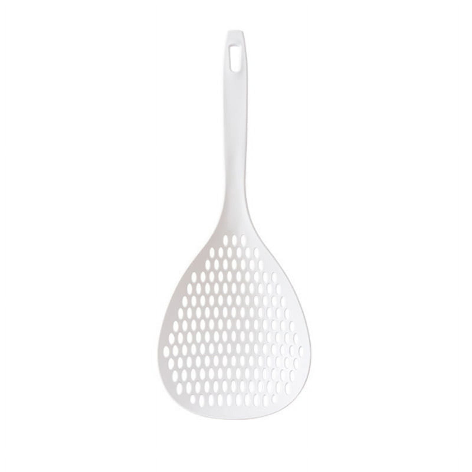 Large Scoop Colander Strainer, Thermoplastic Skimmer Slotted Spoon ...