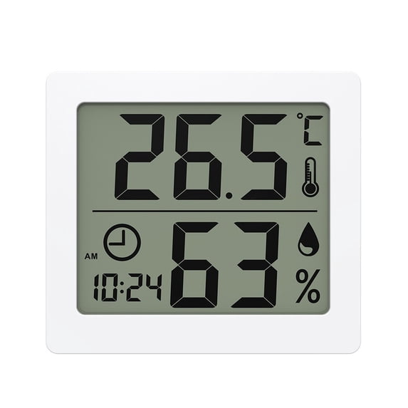 Large Screen Digital Thermometer Hygrometer With Time Display Humidity ...