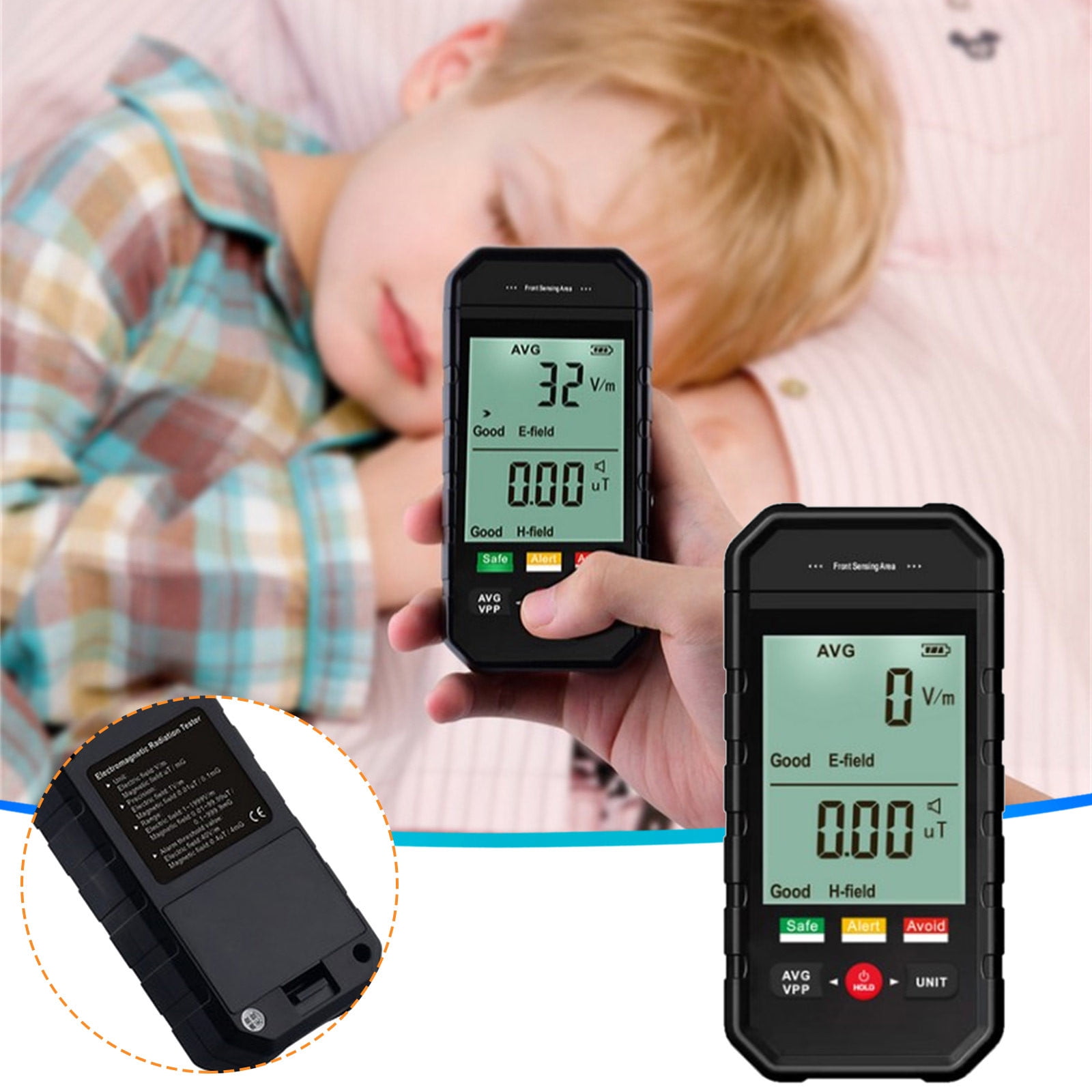 Large Screen Electromagnetic Radiation Detector Radiation Level ...