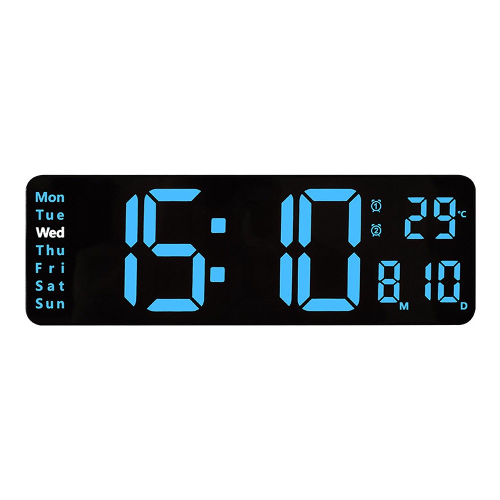 Large Screen Function Display Digital Clock Living Room Wall Clock 13 ...
