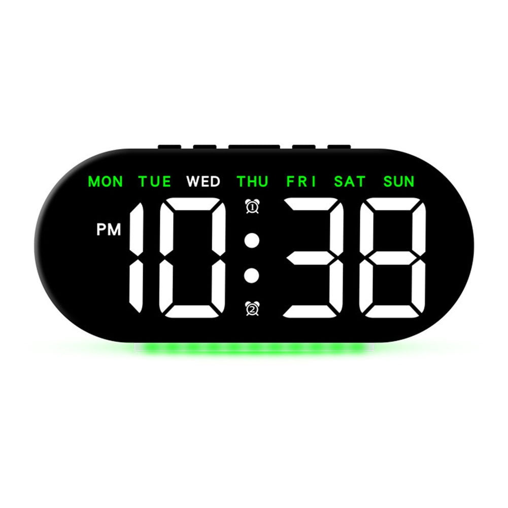 Large Screen LED Digital Clock with Temperature Display and Ambient ...
