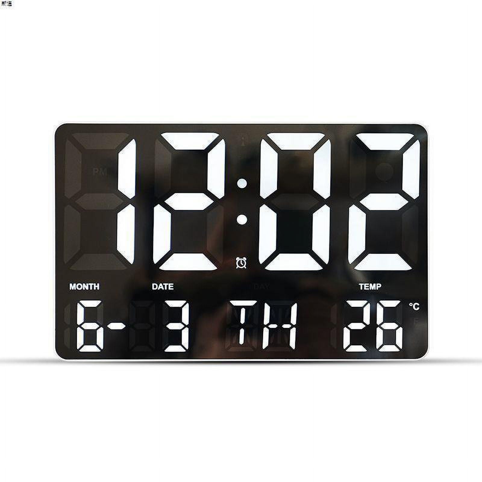 Large Screen LED Electronic Clock Simple Style Living Room Wall Clock ...