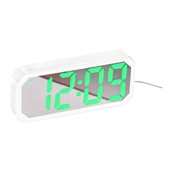 Large Screen LED Mirror Electronic Alarm Clock with Temperature Display ...