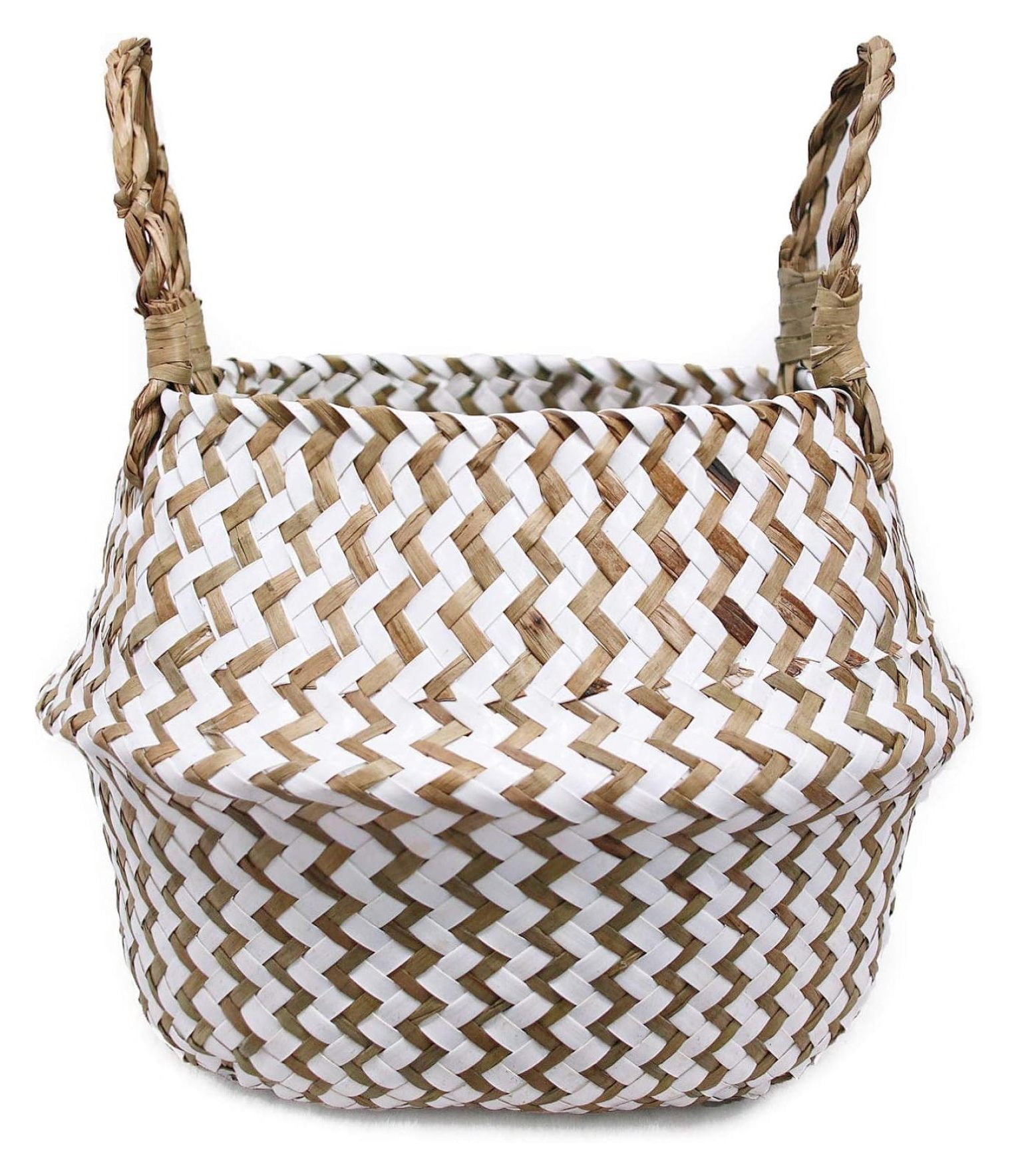 Large Seagrass Basket - Natural Tote Belly Basket for Indoor Plants, Storage, Laundry, Picnic ...
