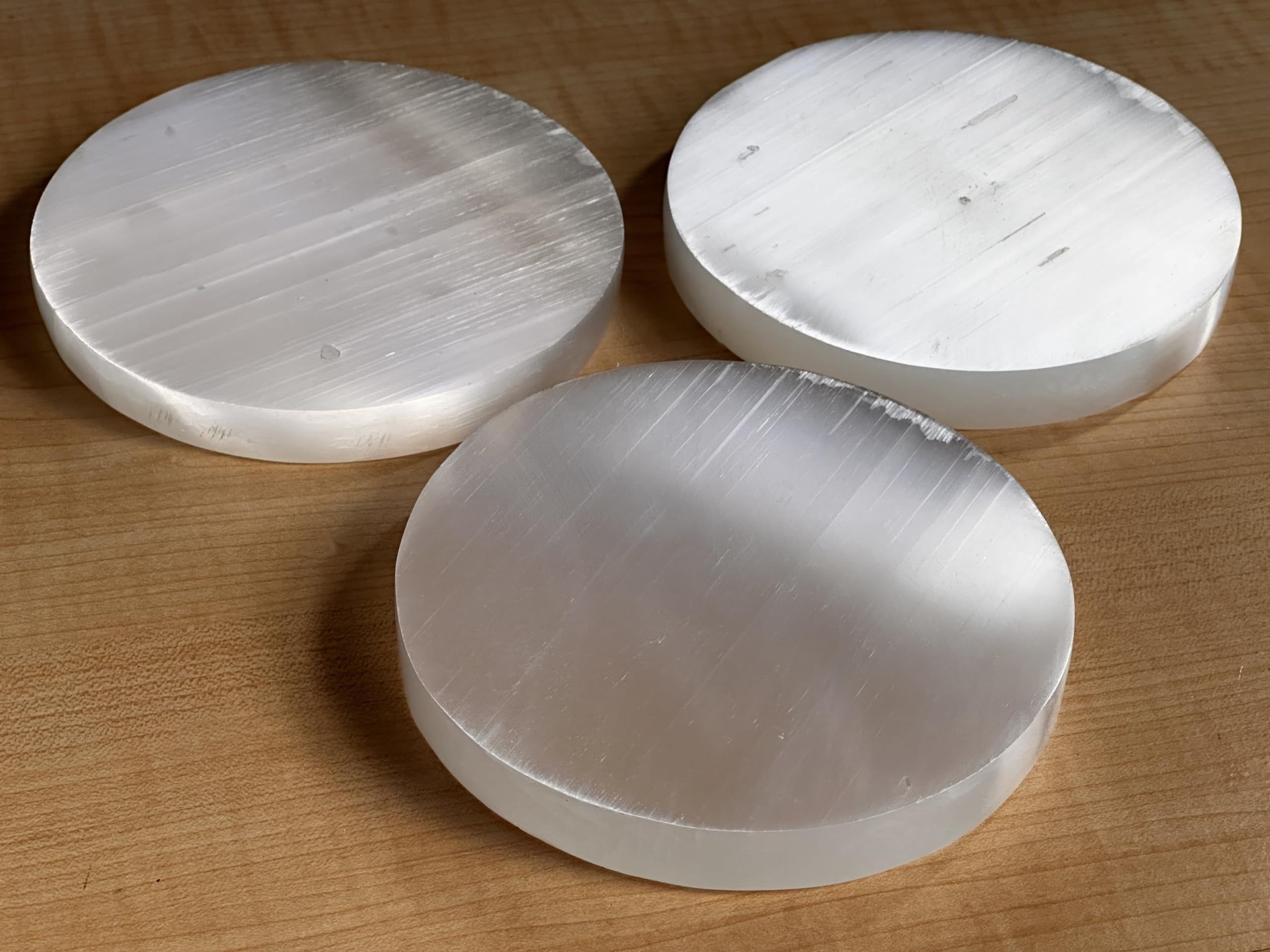 Large Selenite Circle Charing Plate, 6" Selenite Charging Station for ...