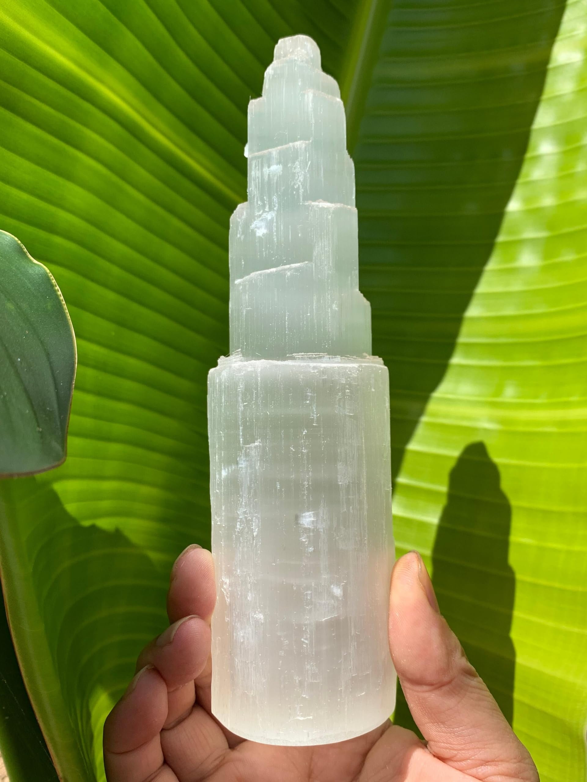 Large Selenite Skyscraper Tower 8" Tall, Selenite Skyscraper, Selenite Point, Gypsum Crystal (8 ...