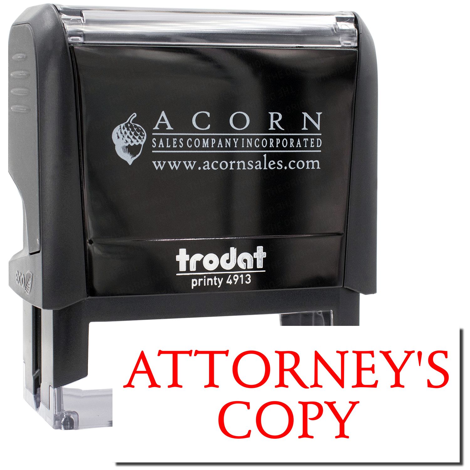 Large Self-Inking Attorneys Copy Stamp, Trodat Printy 4913, Press and ...