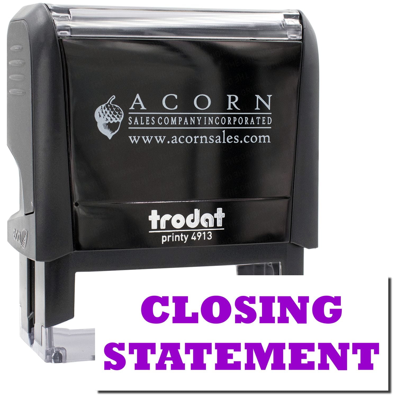 Large Self-Inking Closing Statement Stamp, Trodat Printy 4913, Press ...
