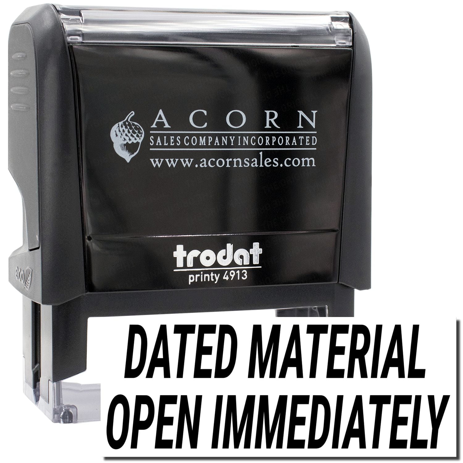 Large Self-Inking Dated Material Open Immediately Stamp, Trodat Printy ...