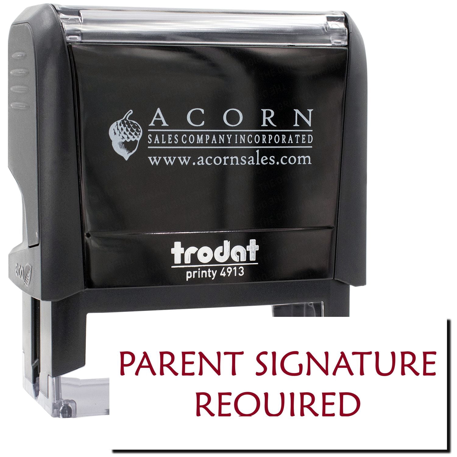 Large Self-Inking Parent Signature Required Stamp, Trodat Printy 4913 ...