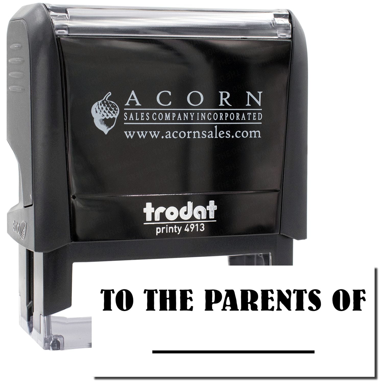 Large Self-Inking To The Parents Of Stamp, Trodat Printy 4913, Press ...