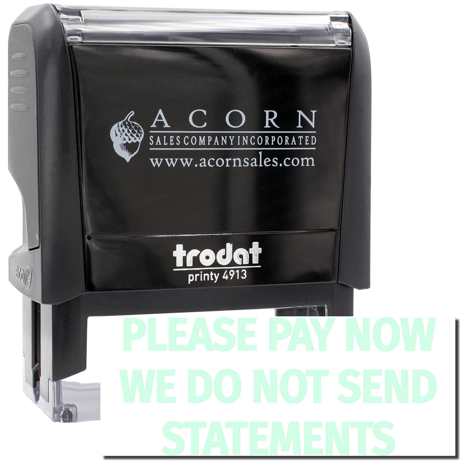 Large Self-Inking Please Pay Now No Statements Stamp, Trodat Printy ...