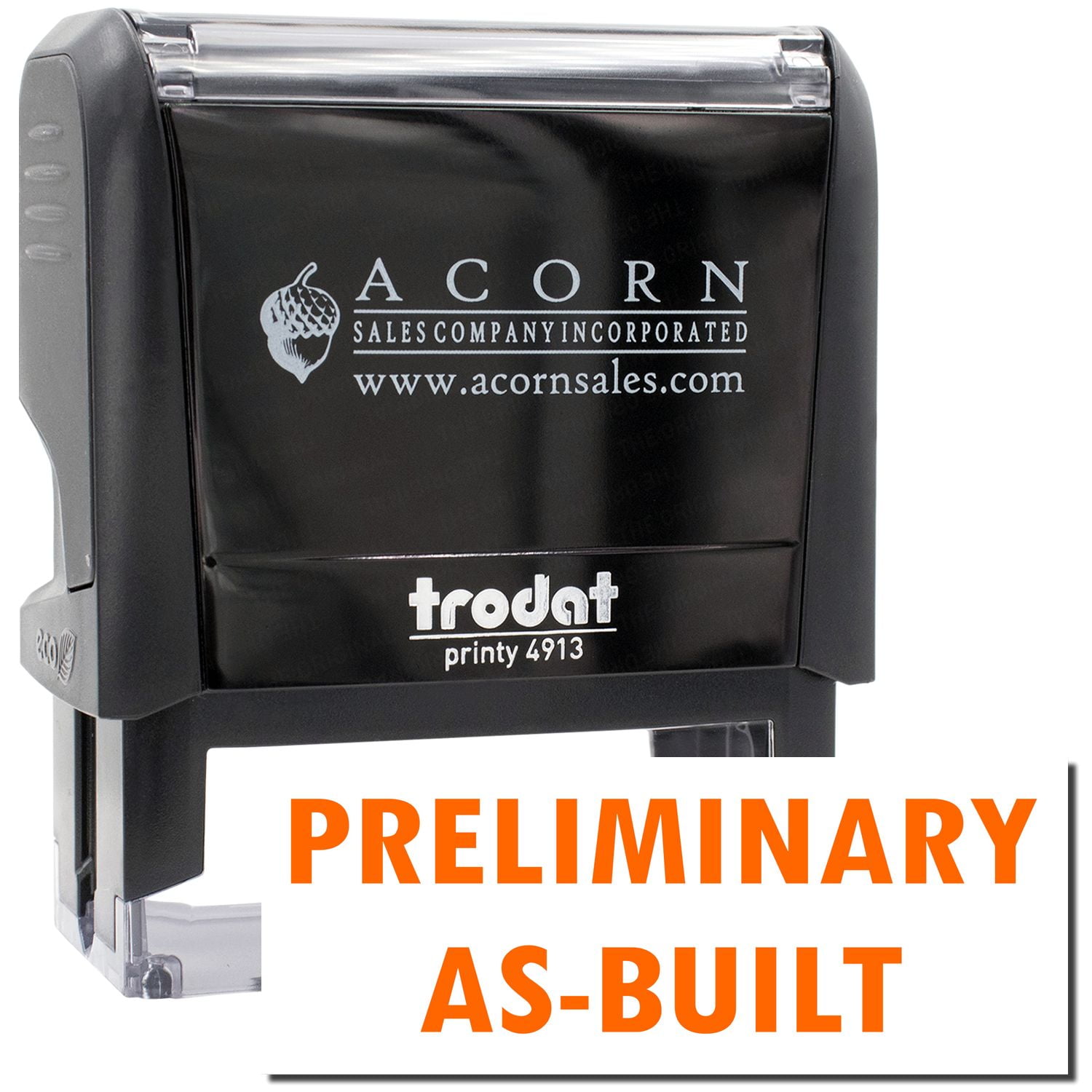 Large Self-Inking Preliminary As Built Stamp, Trodat Printy 4913, Press ...