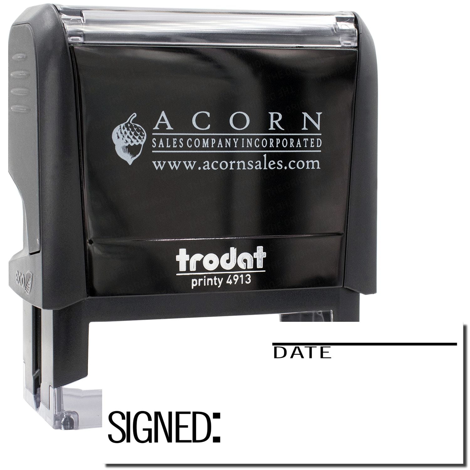 Large Self-Inking Signed with Date Stamp, Trodat Printy 4913, Press and ...