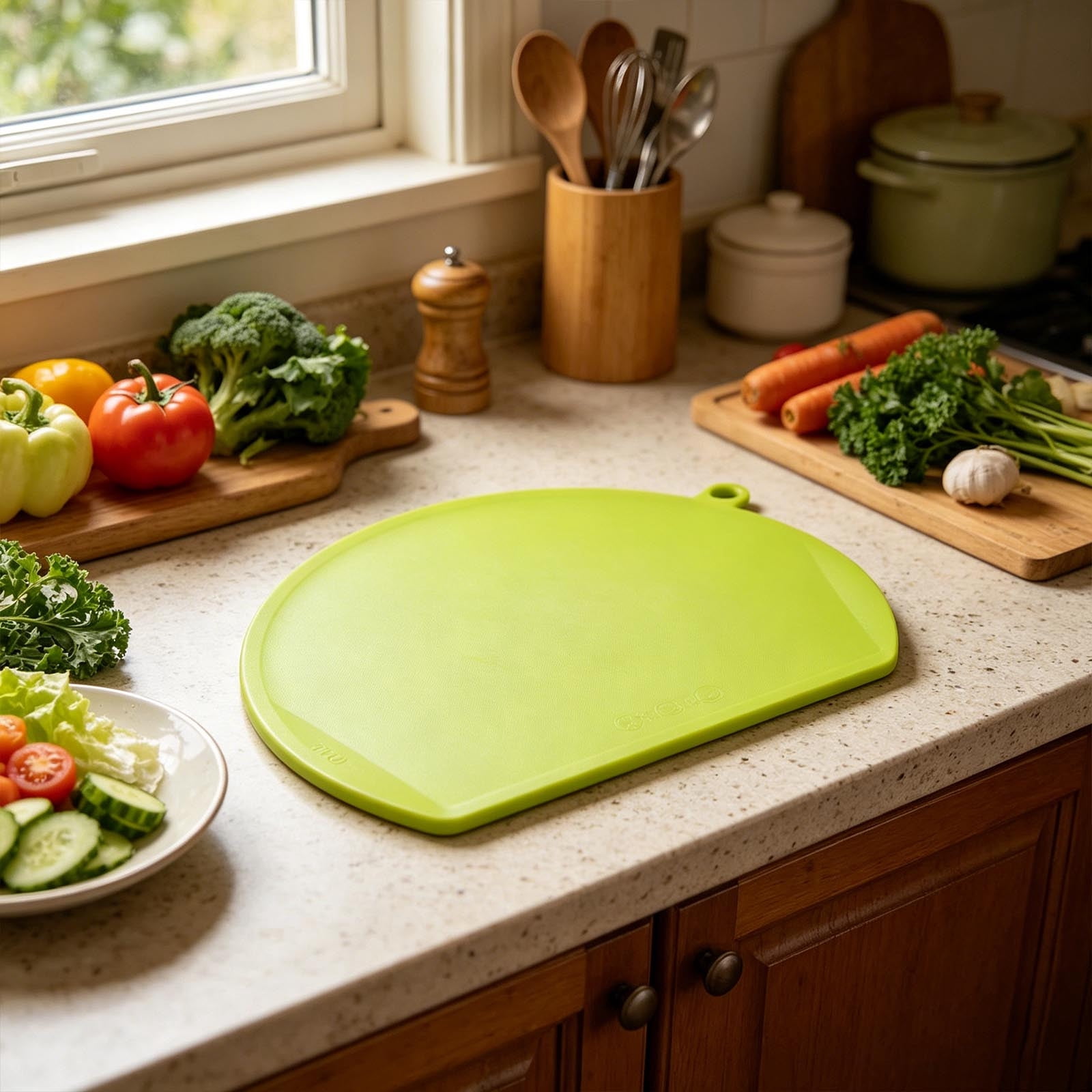 Large Semi-Circular Double-Sided Plastic Cutting Board - Extra Large ...