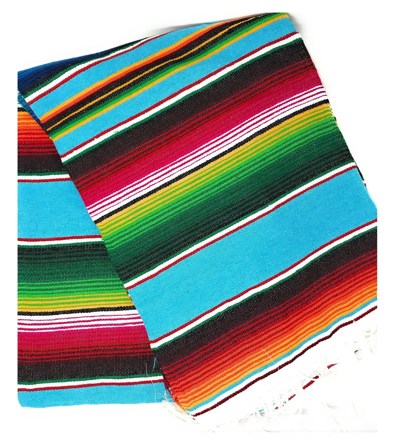 Large Serape Mexican Blanket Authentic Sarape Blanket 7' X 5' Zarape ...