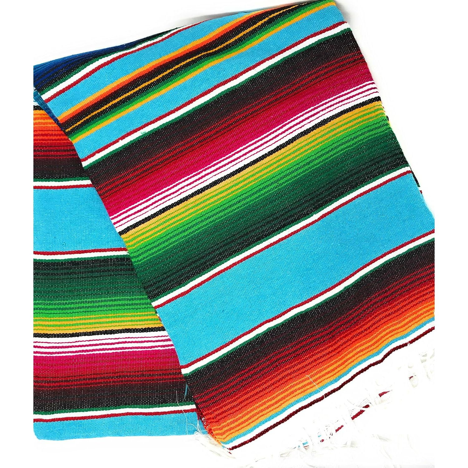 Large Serape Mexican Blanket Authentic Sarape Blanket 7' X 5' Zarape ...