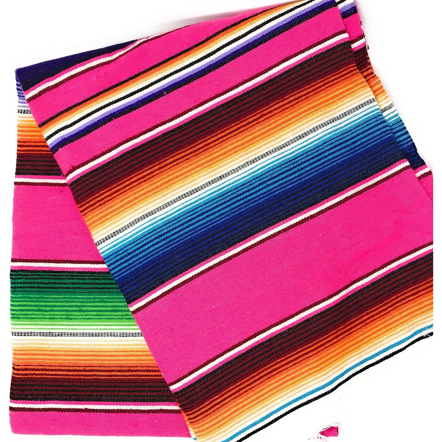 Large Serape Mexican Blanket Authentic Sarape Blanket 7' X 5' Zarape ...