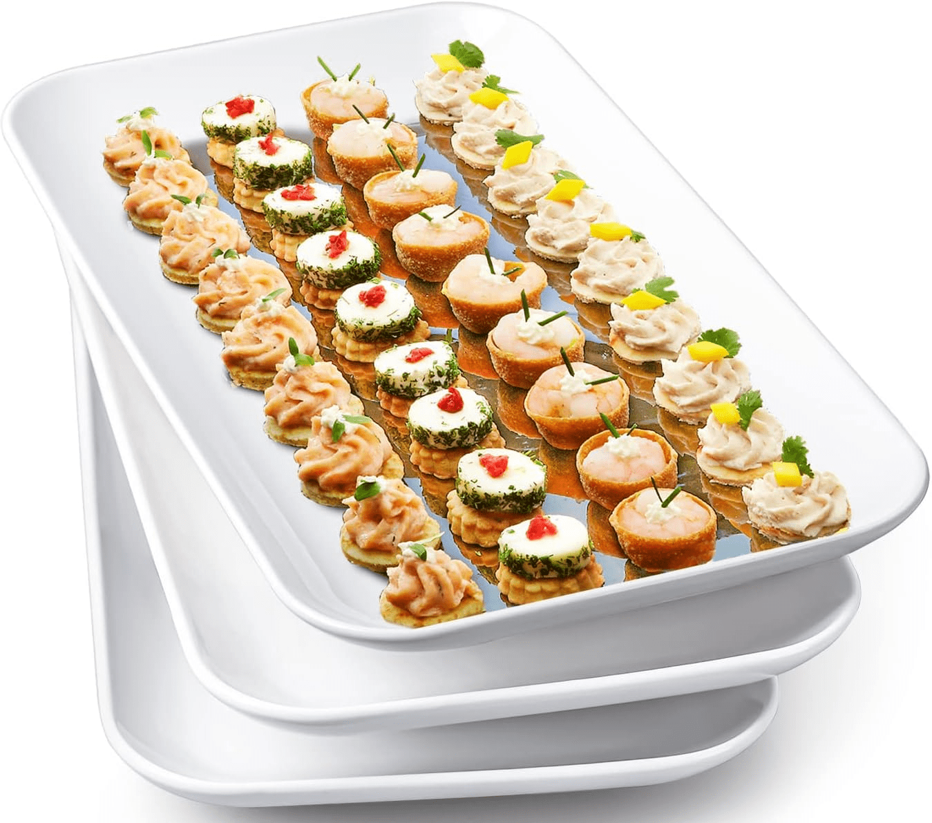 Delling, Serving Platter, 14 Inch, White Ceramic Set of 3 - Walmart.com