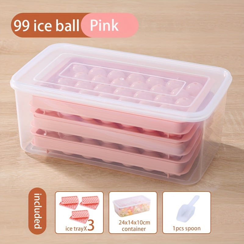 Large Set of Ice Ball Molds, Small Round Ice Tray Molds with Ice Shovel ...