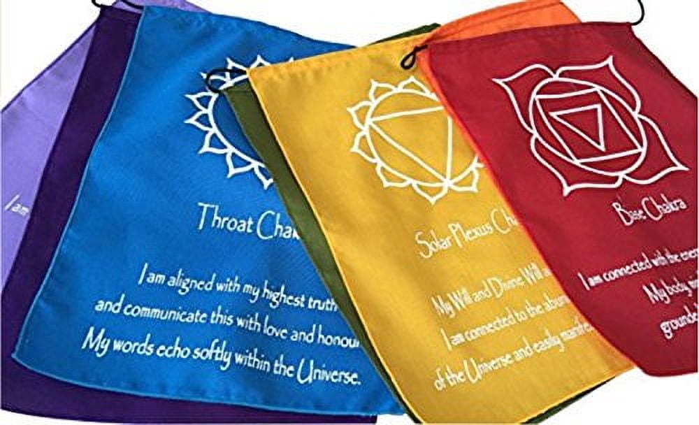 Large Seven Chakra Prayer Flags Banner Wall Hanging - Walmart.com