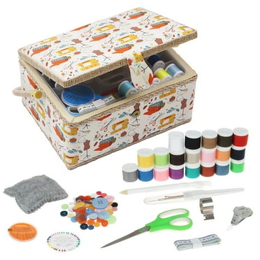 Dritz Large Sewing Basket Kit, Pink & Orange - Walmart.com