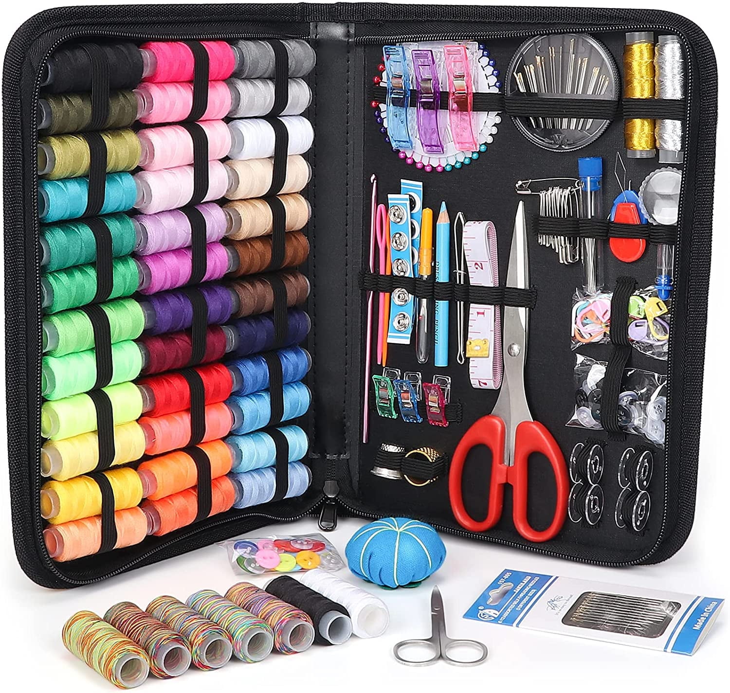 Sewing Kit for Adults, 251 Pcs Premium Sewing Supplies Set for Beginners Travel Emergencies ...