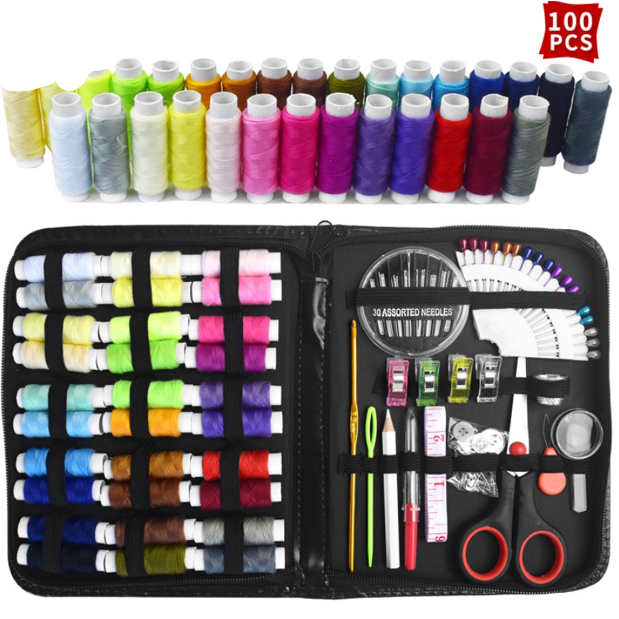 Large Sewing Kit for Adults: Upgraded 100 Pcs-304 Pcs Premium Sewing ...