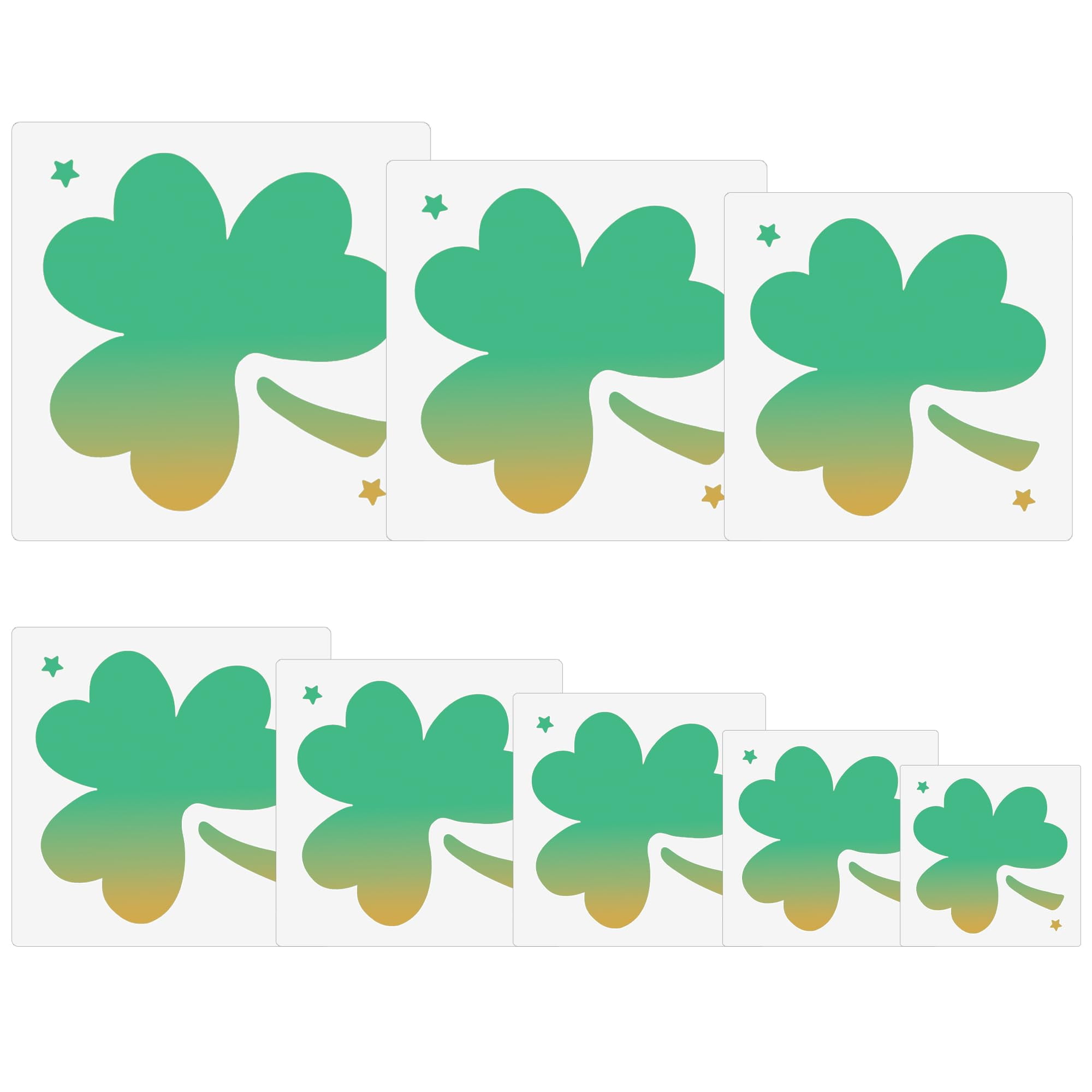 Large Shamrock Stencil St. MSF2 Patrick’s Day Decorations 8 Pcs ...