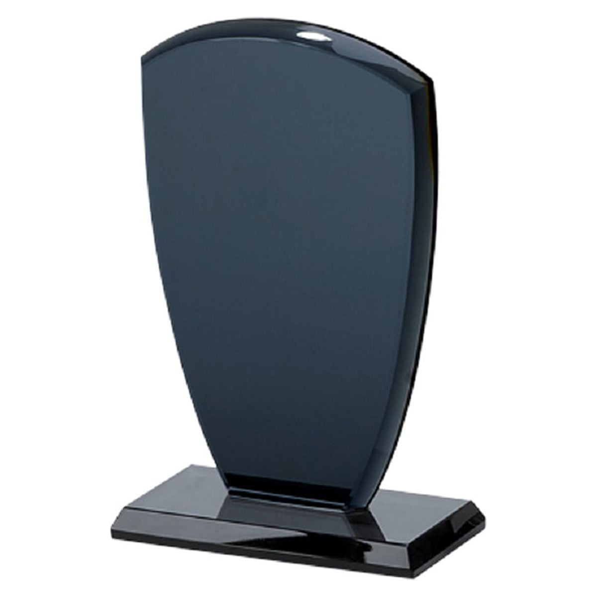 Contemporary Home Living 8.5" Clear Blue Elegant Large Shield Smoked ...