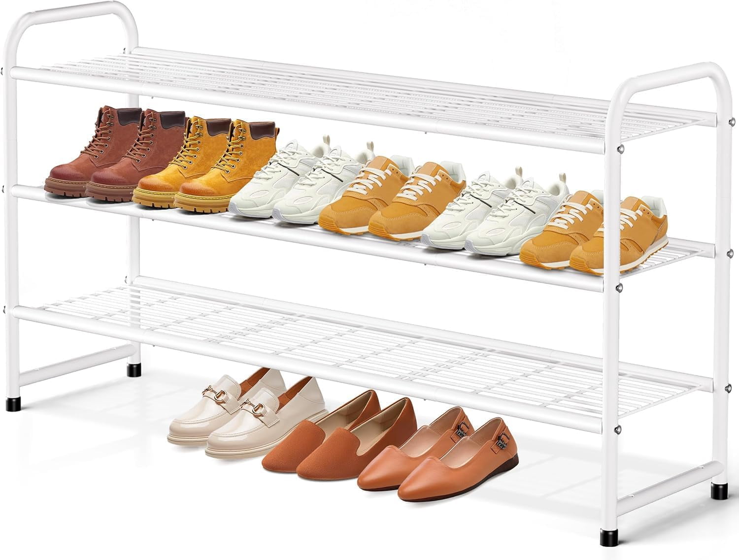 Large Shoe Rack 6 Tier Organizer Tall Metal Shoe Organizer for Entryway ...