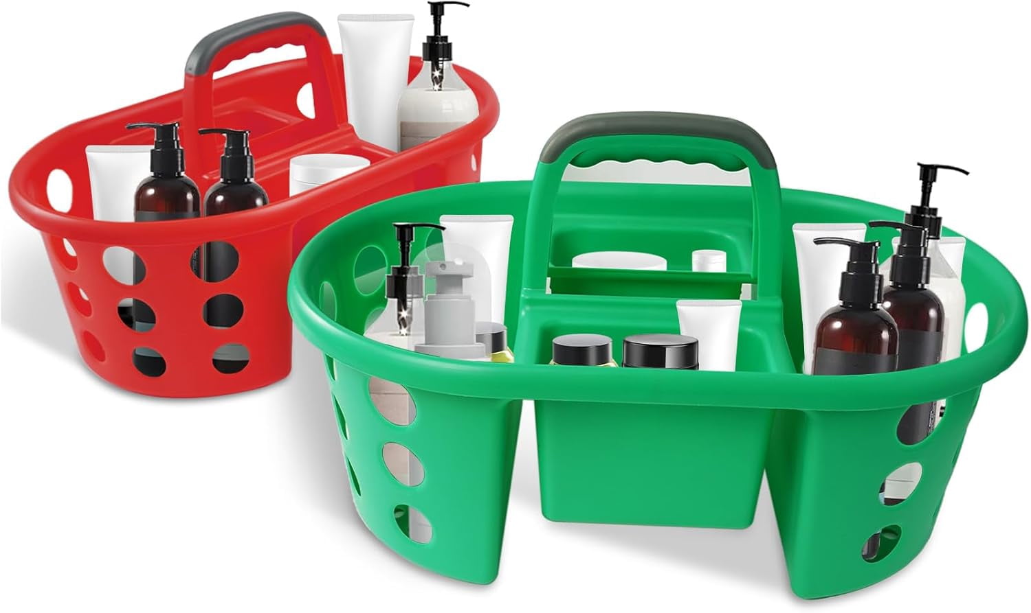 Large Shower Caddy Portable 2PC - Made in USA Plastic Jumbo Size Dorm ...