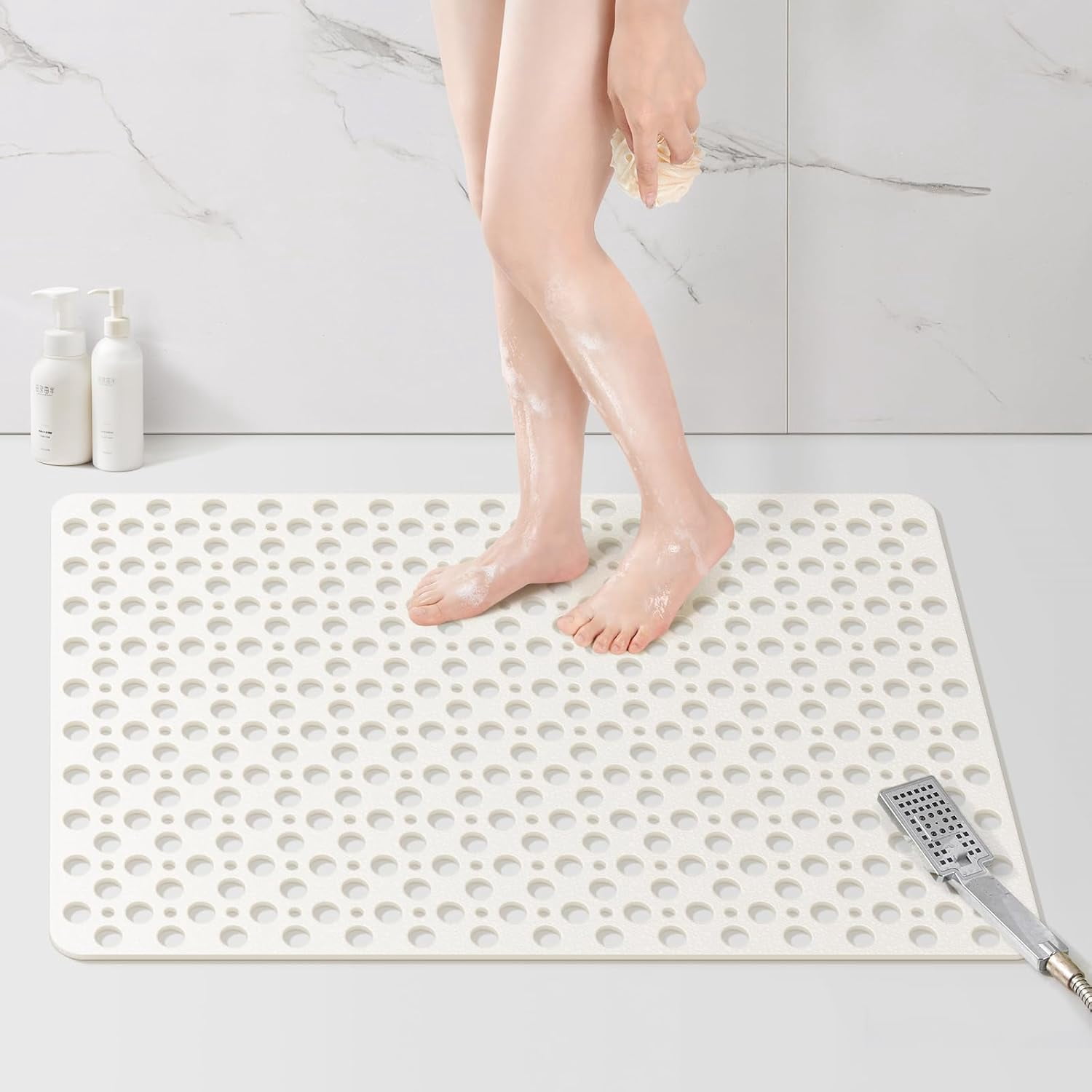 Large Shower Mat, 35 x 24 inch Non Slip Shower Mats for Inside Shower ...