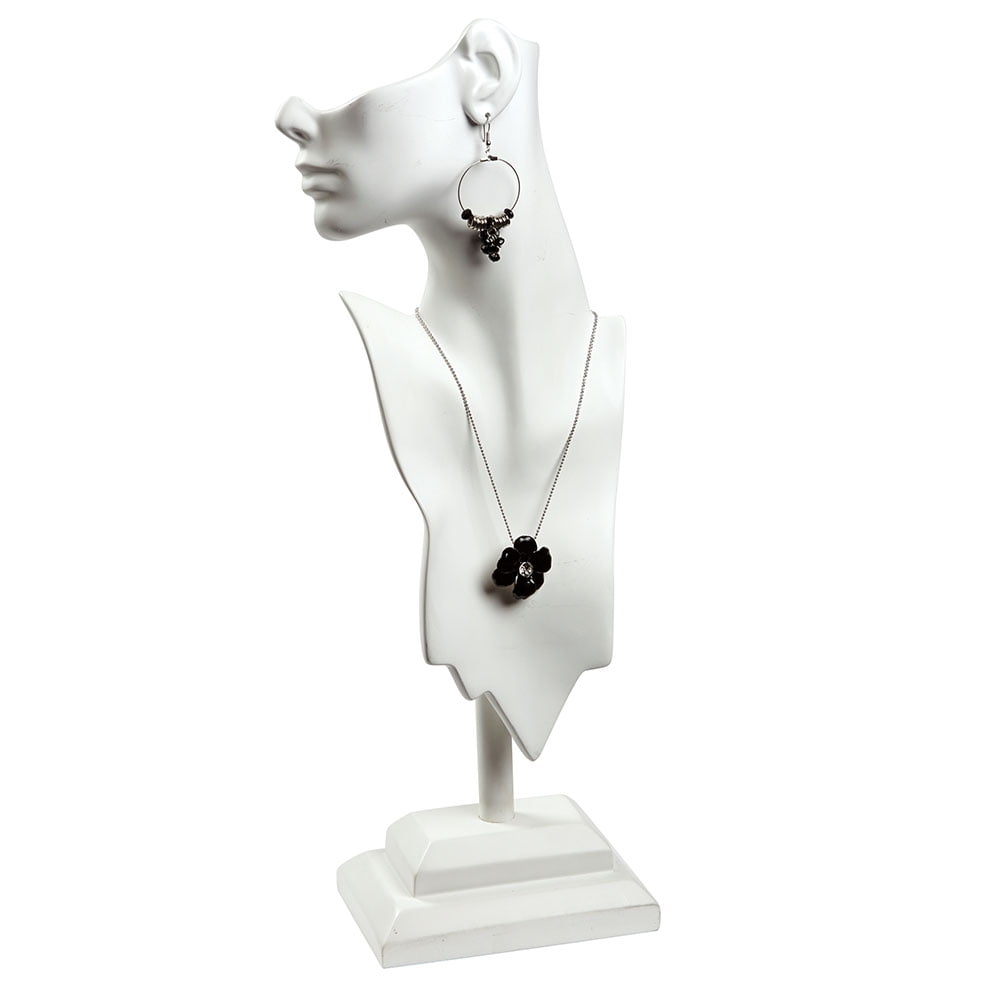 SSWBasics Large Side Profile White Earring/Necklace Display - Walmart.com